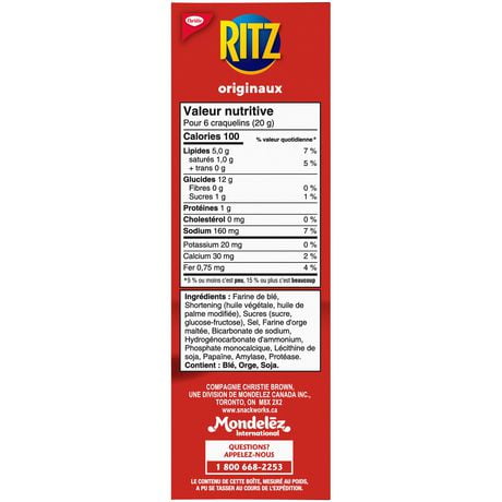 RITZ Original Crackers, 200 g | Walmart Canada