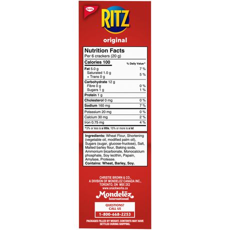 RITZ Original Crackers, 200 g | Walmart Canada