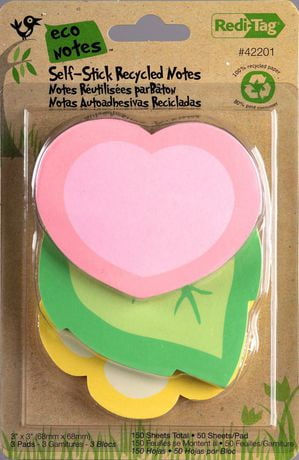 Redi-Tag® Recycled Sticky Notes - 3 Shapes | Walmart Canada