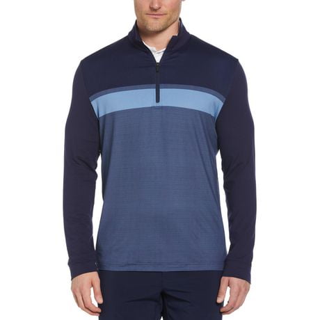 Ben Hogan Men’s Chest Stripe Ombre Printed Quarter Zip Golf Jacket ...
