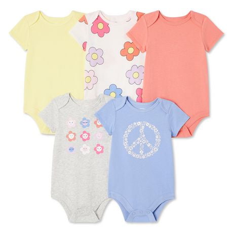 George Baby Girls' Bodysuit 5-Pack - Walmart.ca
