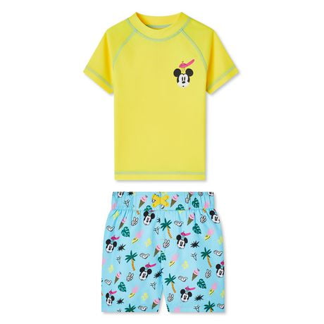 Mickey Mouse Toddler Boys' Rash Guard 2-Piece Set - Walmart.ca