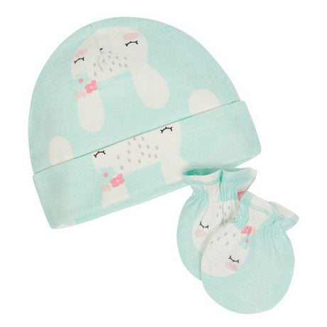 Gerber® Baby Girls' Organic 2-Pack Mittens & 2-Pack Caps - Pink ...