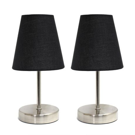 Click here for Simple Designs Sand Nickel Mini Basic Table Lamp W... prices