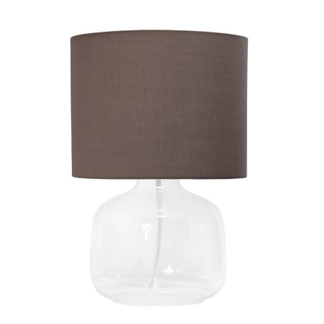 Click here for Simple Designs Glass Table Lamp With Fabric Shade... prices