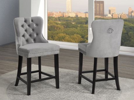 Click here for Brassex Inc Verona Counter Stool  Set Of 2  Grey G... prices