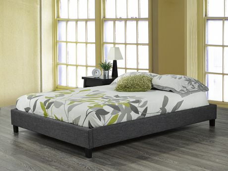 Click here for Brassex Inc Single Platform Bed Frame  Grey Grey S... prices