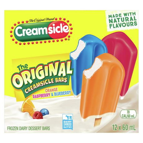 Creamsicle® Orange Raspberry Blueberry Frozen Dessert Bars | Walmart Canada