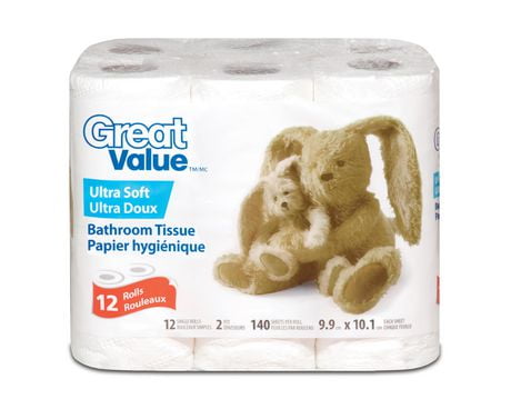 Great Value Bathroom Tissue 12 roll | Walmart Canada