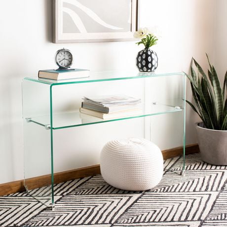 Click here for Safavieh Hollis Modern Glam Glass Console Table Cl... prices