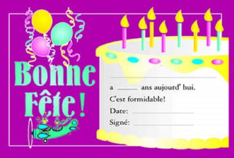 French Birthday Certificates | Walmart Canada