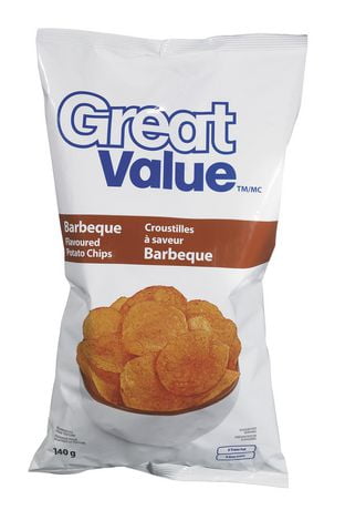 Great Value™ Barbeque Flavoured Potato Chips, 140 g - Walmart.ca