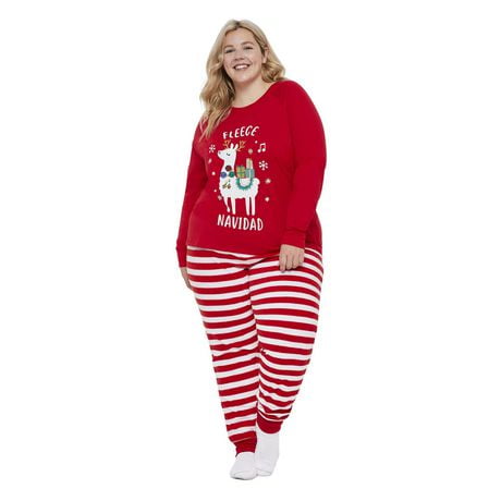 George Plus Women's Family Program Pajamas 2-Piece Set | Walmart Canada