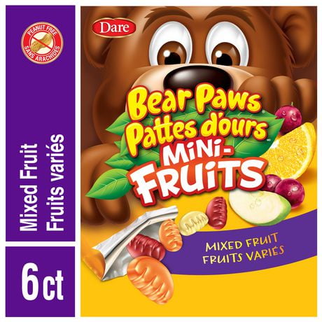 Bear Paws Mini Fruits Mixed Fruit Snacks, 6 Pouches, 144 g - Walmart.ca