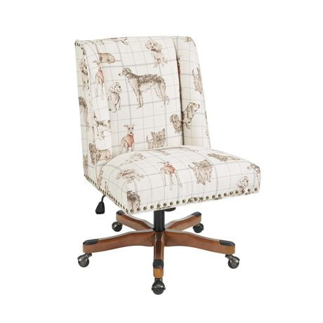Click here for Linon Monroe Stone Office Chair Brown # prices