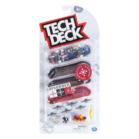 Tech Deck, Ultra DLX Fingerboard 4-Pack, Disorder Skateboards ...