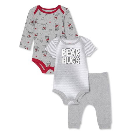 Click here for Canadiana Infants Unisex Bodysuits And Pant 3-Piec... prices