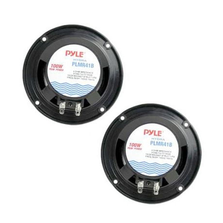 Pyle Marine Audio 4" Dual Cone Waterproof Stereo Speaker System - Pair ...