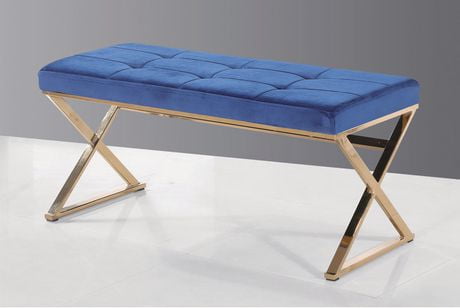Click here for K-Elite K Elite B-003 Glitzy Blue Fabric Bench Blu... prices