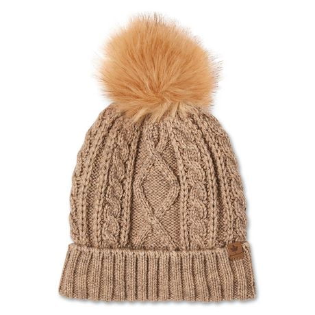 Canadiana Women's Cable Knit Toque with Pompom | Walmart Canada
