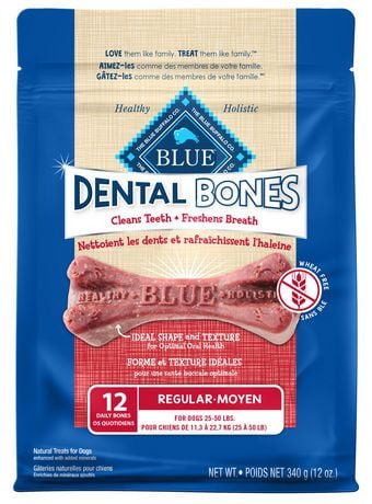 BLUE Bones Regular Size Dog Dental Chews, 340g - Walmart.ca