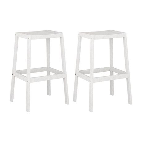 Click here for Corliving Miramar Hardwood Outdoor Bar Stool White prices