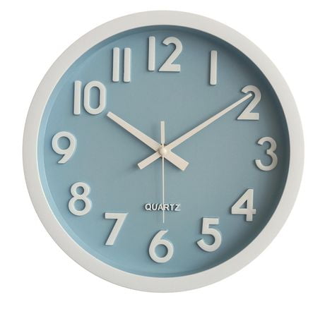 Click here for Homeaccent Blue Dial Plastic Clock 10 Blue & White... prices