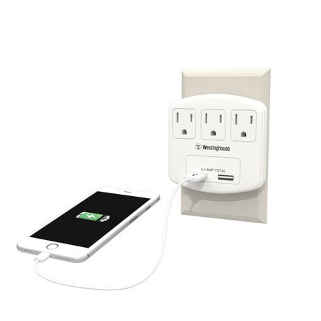 Westinghouse 3-Outlet Wall Tap USB Adapter | Walmart Canada
