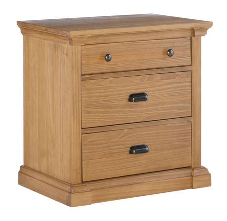 Click here for Linon Tartan 3 Drawer Nightstand Dark Honey Black... prices