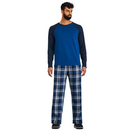 George Men's Brushed Flannel Pajamas 2-Piece Set | Walmart Canada