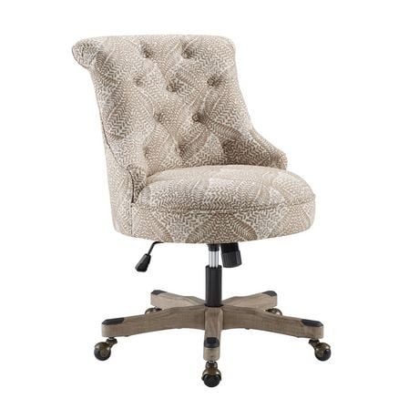 Click here for Linon Callum Fern Pattern Office Chair Grey # prices