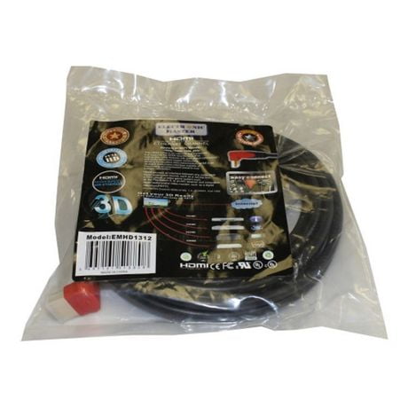 Click here for Electronicmaster 12 Ft Hdmi Cable Black W*D*H (In.... prices