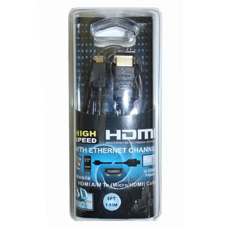 Click here for Electronicmaster 6 Ft Micro Hdmi Cable Black W*D*H... prices