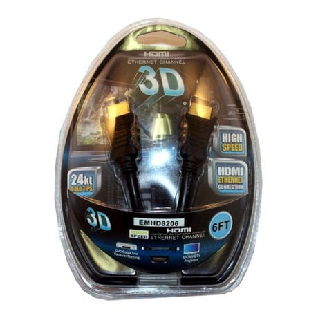 Click here for Electronicmaster 12 Ft Hdmi Cable Black W*D*H (In.... prices