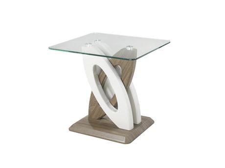 Click here for Brassex Inc Donatello End Table  Brown/Cream Brown... prices