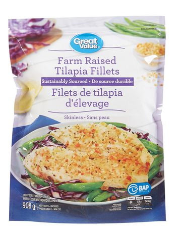 Great Value Farm Raised Tilapia Fillets - Walmart.ca