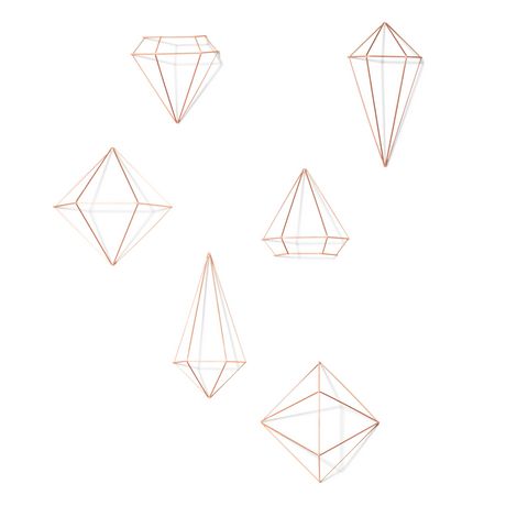 Click here for Umbra Prisma Wall Decor  Set Of 6 Copper Copper prices