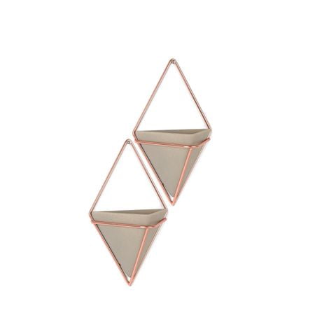 Click here for Umbra Trigg Wall Display (Set Of 2) Concrete/Coppe... prices
