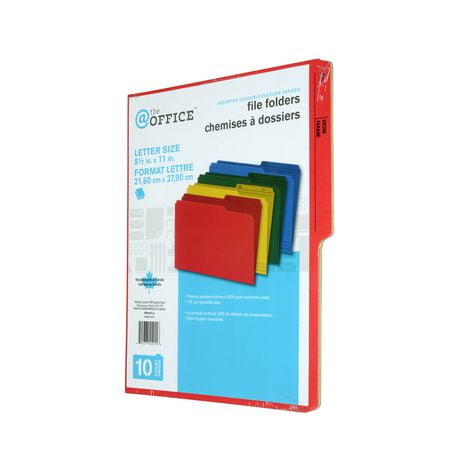 Assorted Color Letter Size Reversible File Folders | Walmart Canada