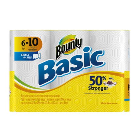 Bounty Basic Paper Towels 6 Mega Rolls | Walmart Canada