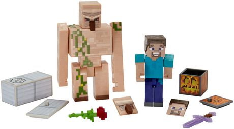 Minecraft Comic Maker Steve and Iron Golem 2-Pack - Walmart.ca