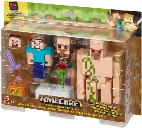Minecraft Comic Maker Steve and Iron Golem 2-Pack | Walmart Canada