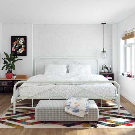Click here for Dhp Novogratz Francis Farmhouse Metal Bed Green Ki... prices