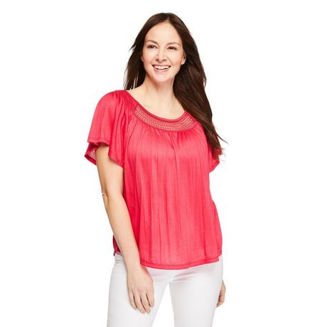 Iyla Women's Smocked Peasant Top - Walmart.ca