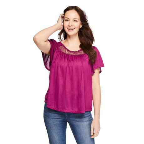 Iyla Women's Smocked Peasant Top, Sizes S-XXL - Walmart.ca
