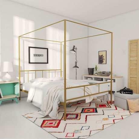 Click here for Dhp Novogratz Marion Canopy Bed Gold Full prices