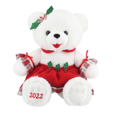 Holiday Time 15in Snowflake Teddy Red Girl | Walmart Canada