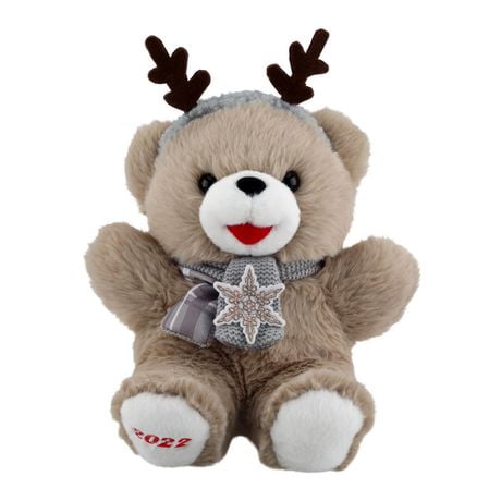 Holiday Time 10.5in Snowflake Teddy Tan Boy | Walmart Canada