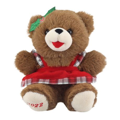 Holiday Time 10.5in Snowflake Teddy Brown Girl | Walmart Canada