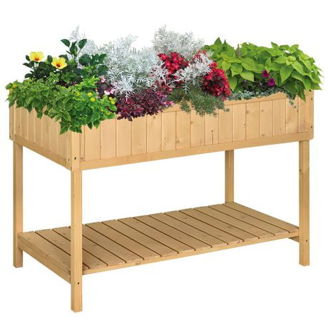 Click here for Aosom Outsunny 43.25 X 18 X 30 Elevated Wooden Gar... prices